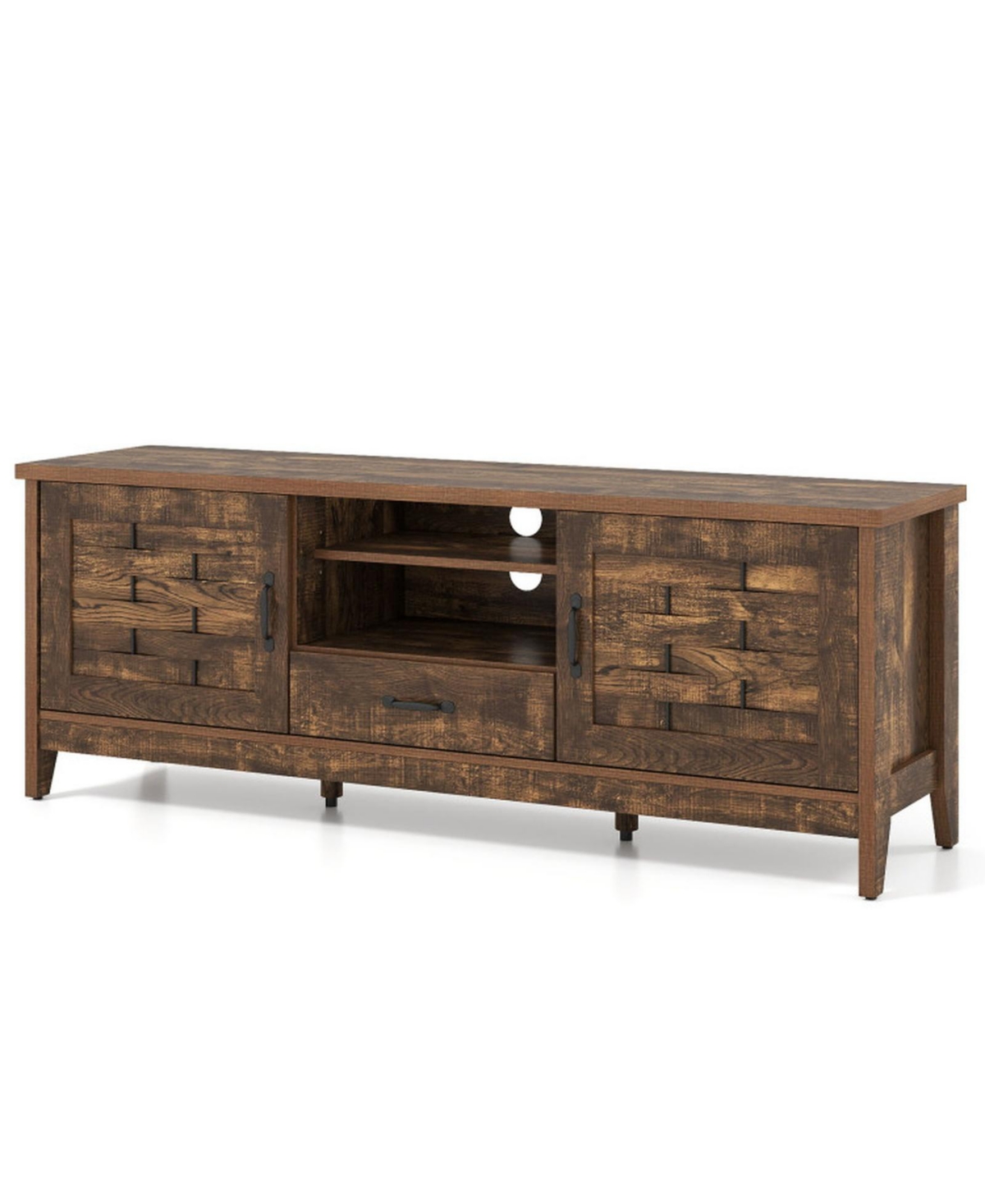 Click here for Gouun 59 in Farmhouse Tv Stand with Woven Accent D... prices