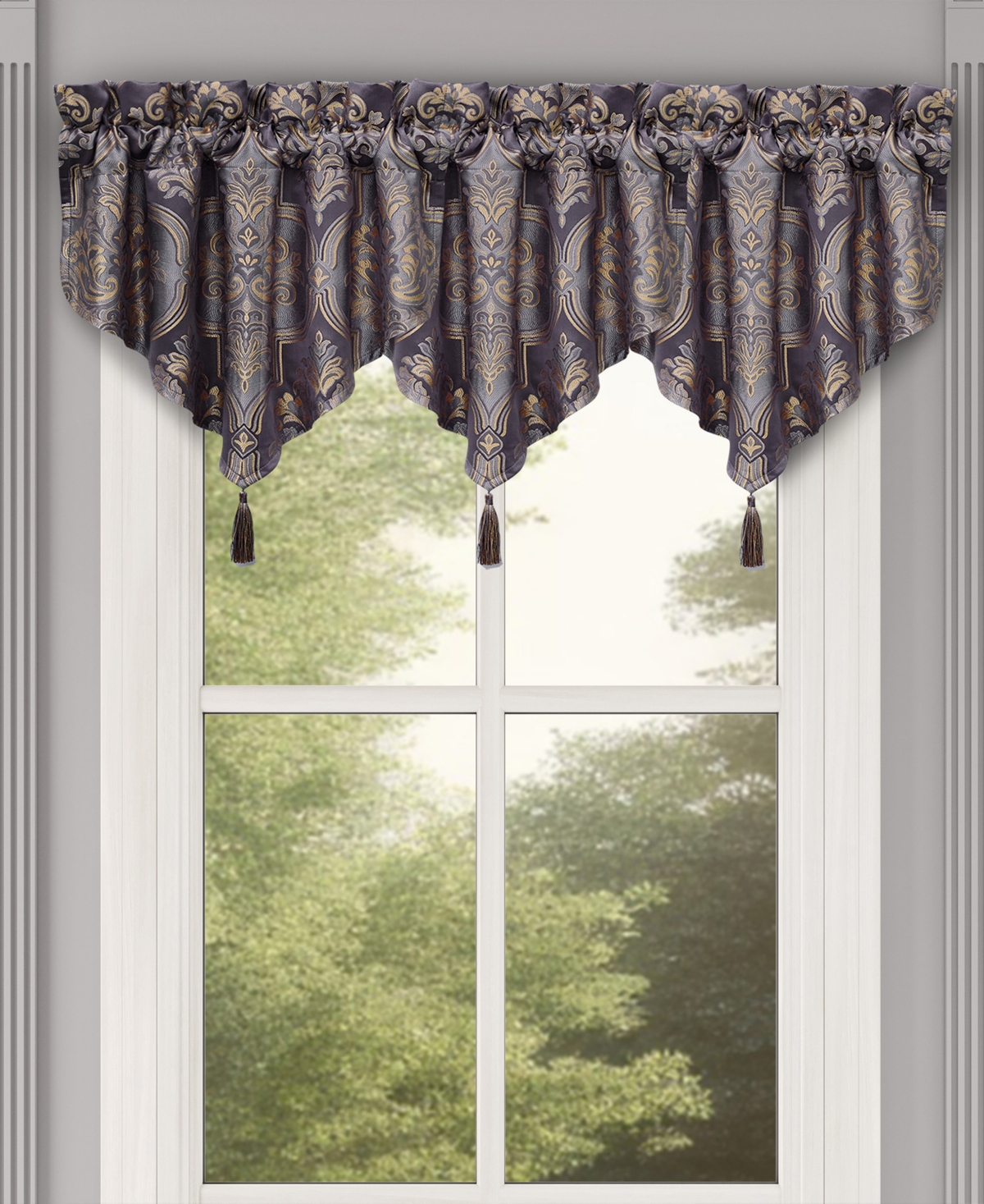 Click here for Five Queens Court Manchester Window Ascot Valance... prices