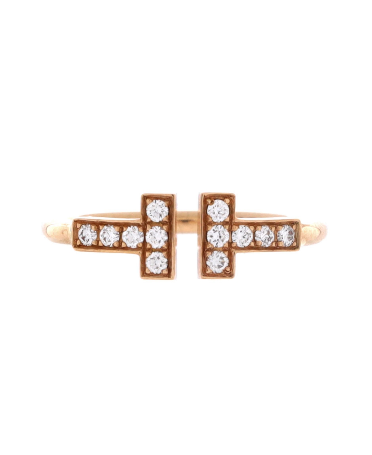 Click here for Pre-Owned Tiffany and Co T Wire Ring - 18k rose go... prices