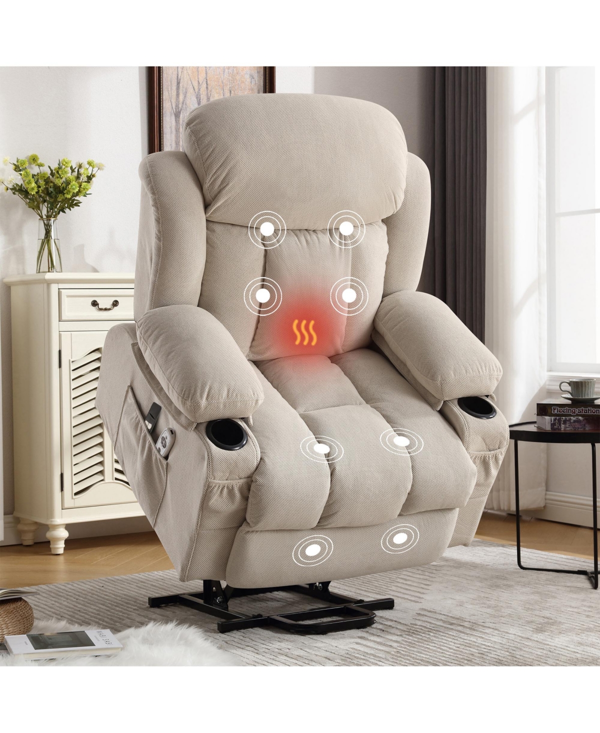 Click here for Flynama Power Lift Recliner Chair with Heat and Ma... prices