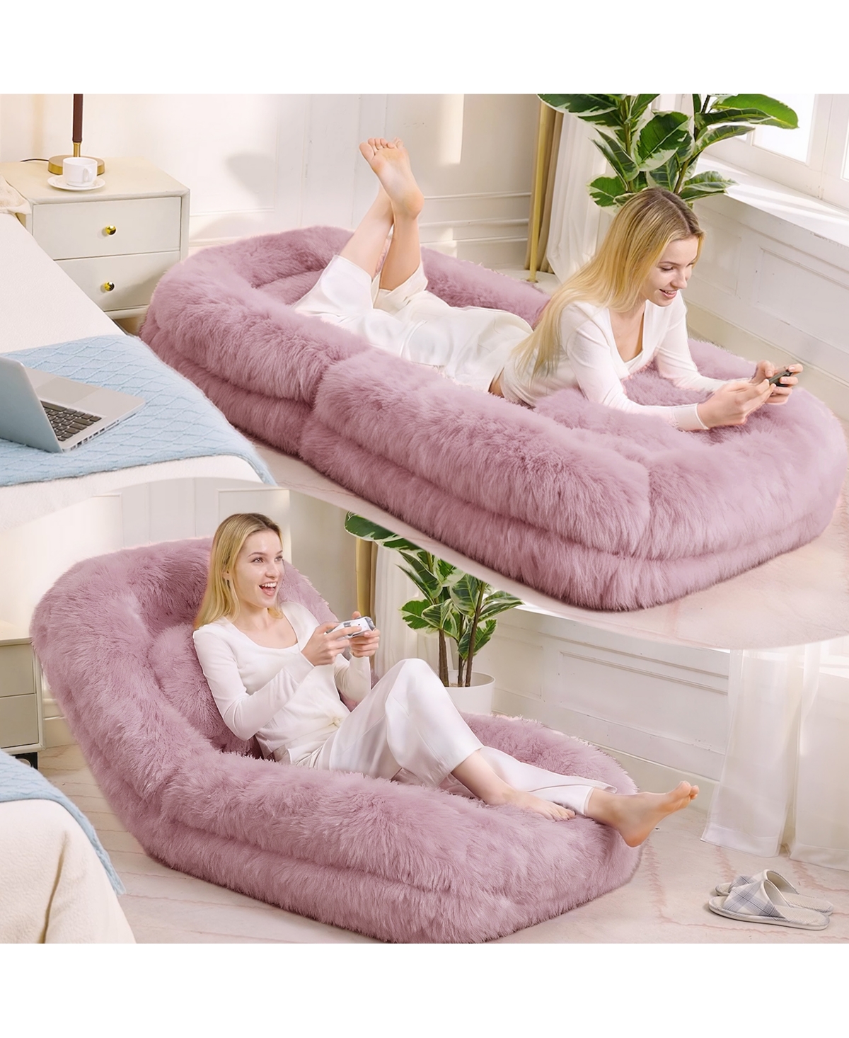 Click here for Rainsken Soft Plush Fabric Human Dog Bed  5-Gear A... prices