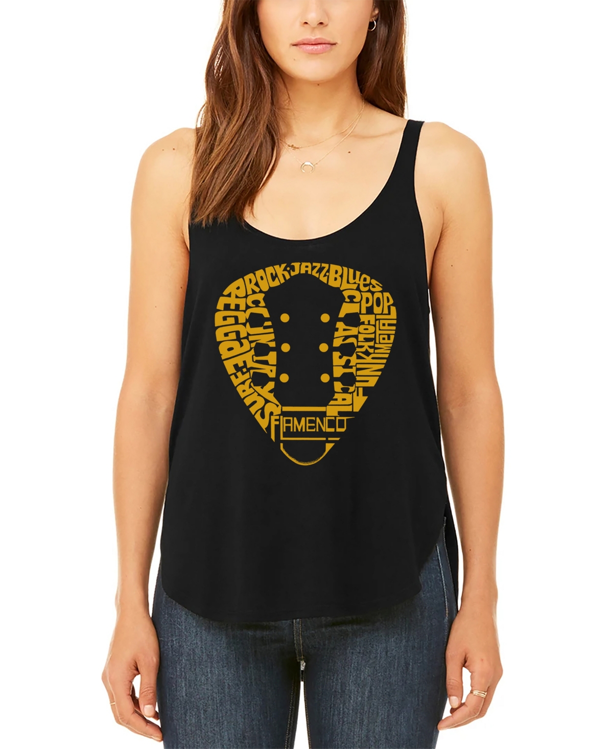 Click here for La Pop Art Womens Guitar Pick Genres Premium Word... prices