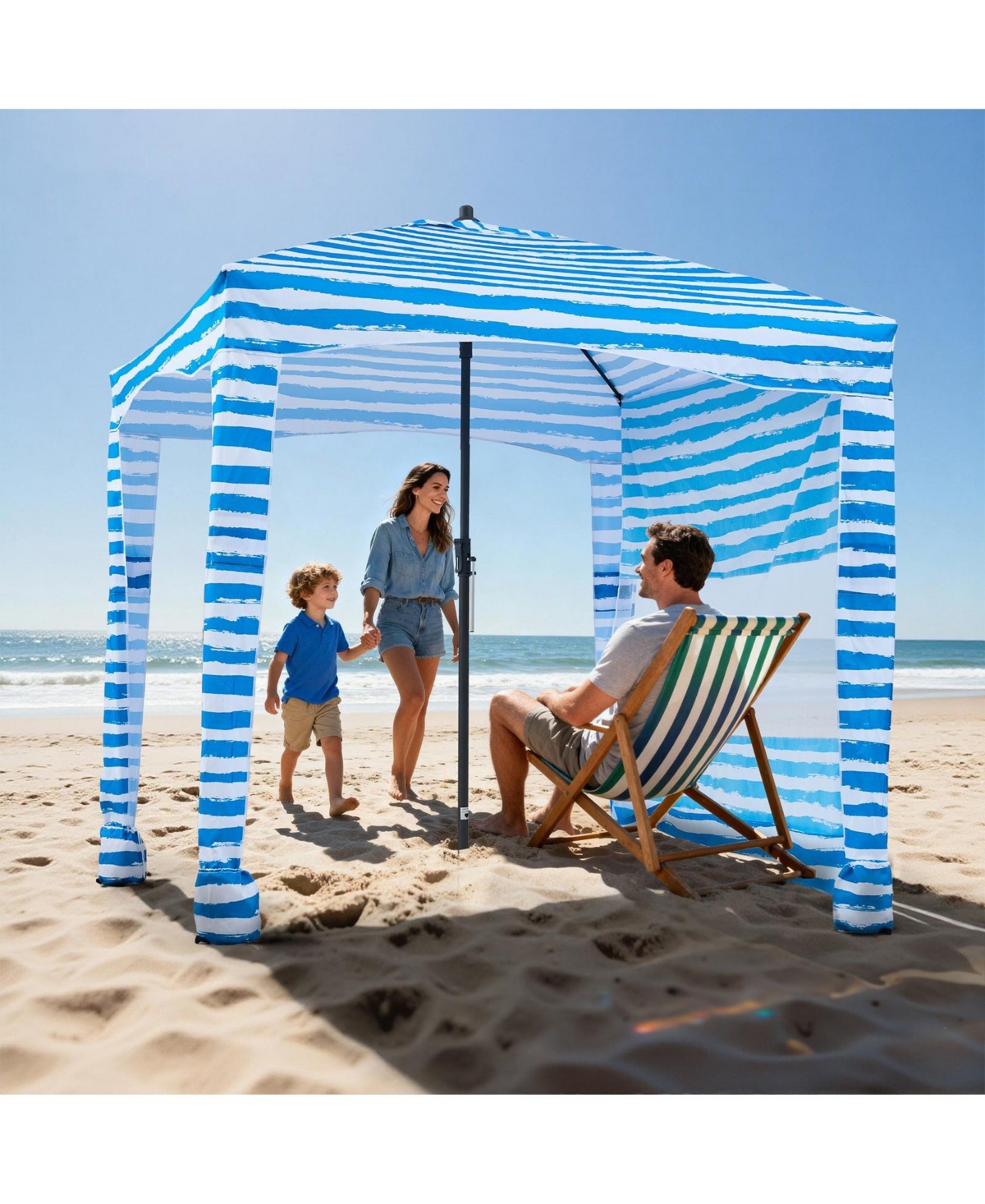 Click here for Mecale 6 x 6 Ft Beach Cabana with Side Wall and Up... prices