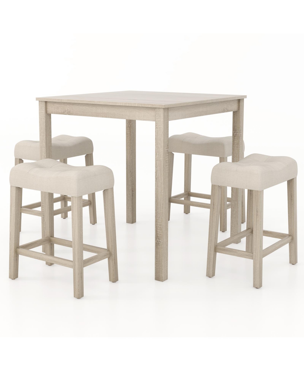 Click here for Sugift Five Piece Bar Table Set with Square Table... prices