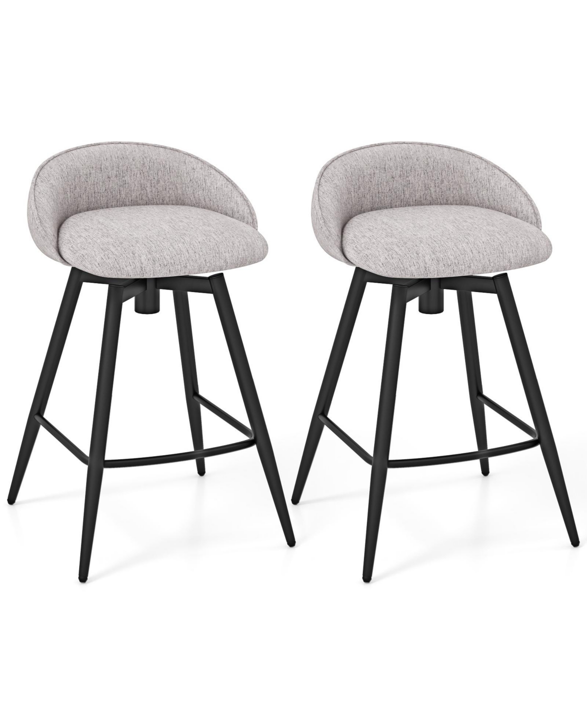 Click here for Sugift Upholstered Bar Stools Set of 2 with Footre... prices
