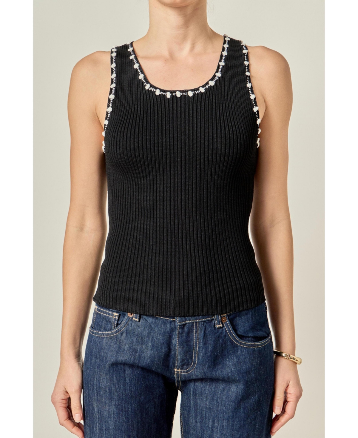 Click here for English Factory Womens Crochet Sleeveless - Black/... prices