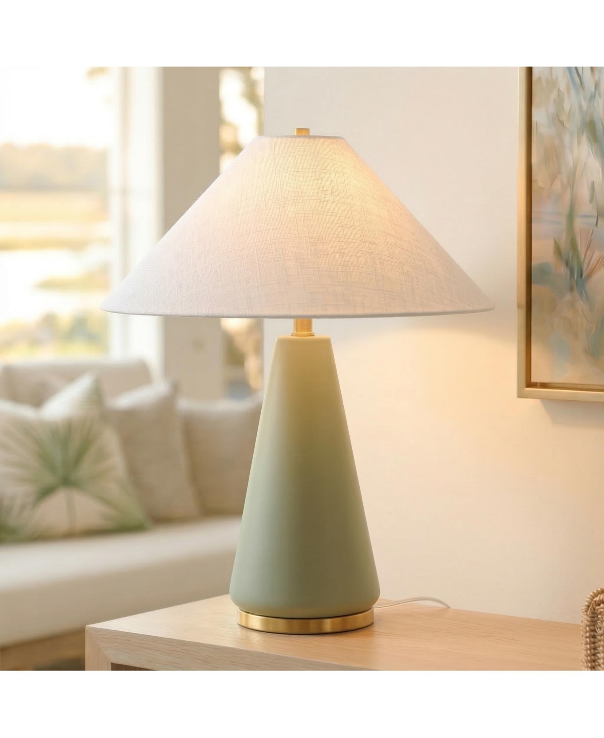 Click here for Brightech Dawn Modern Led Table Lamp Accent - Gree... prices