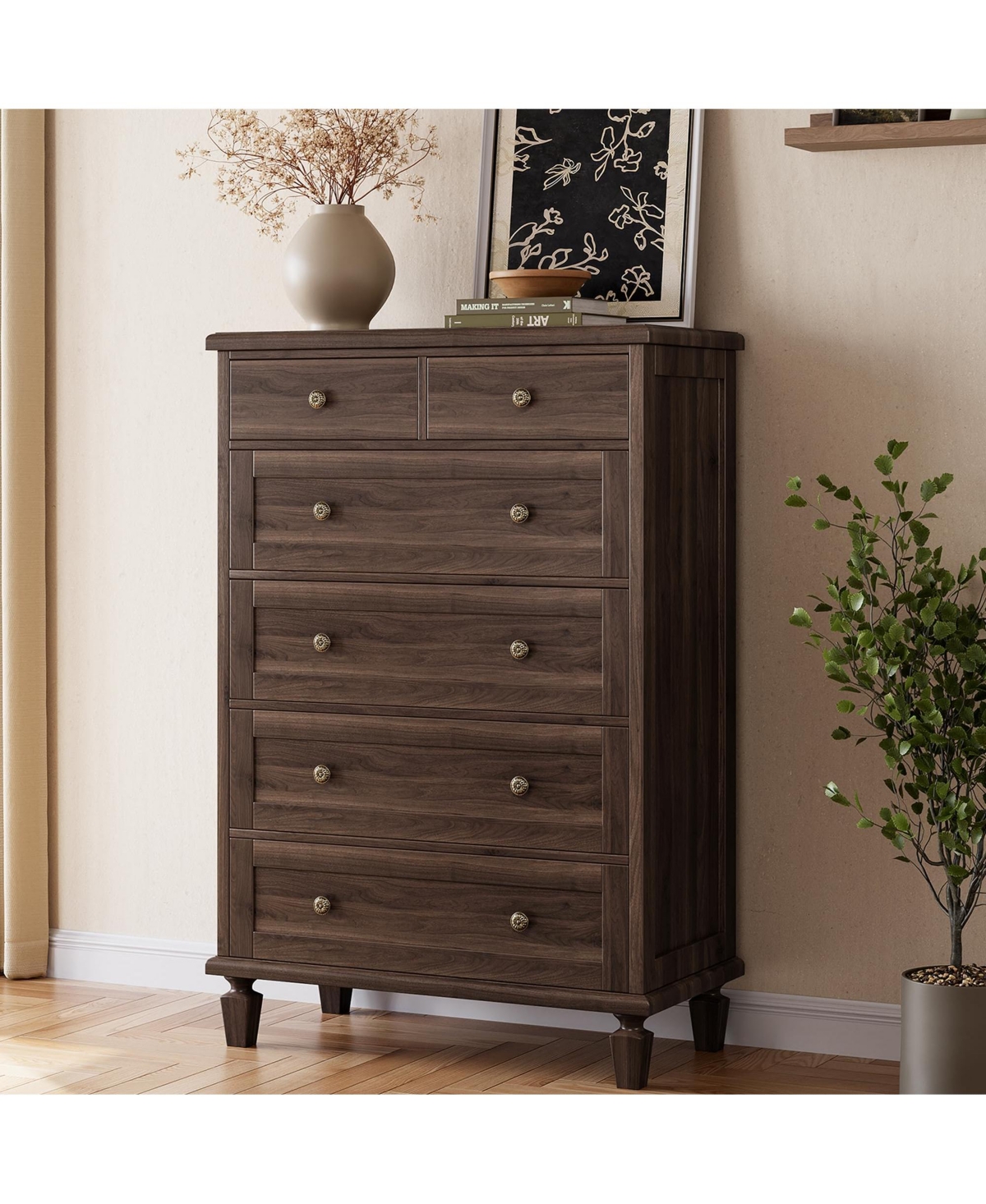 Click here for gaomon Bedroom 47 Tall 6 Drawer Dresser  Vintage W... prices