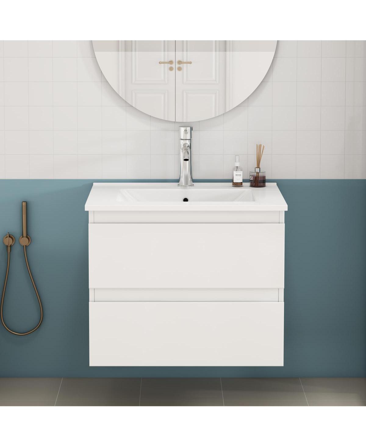 Click here for Sillysis Inch Bathroom Vanity with Ceramic Sink  G... prices