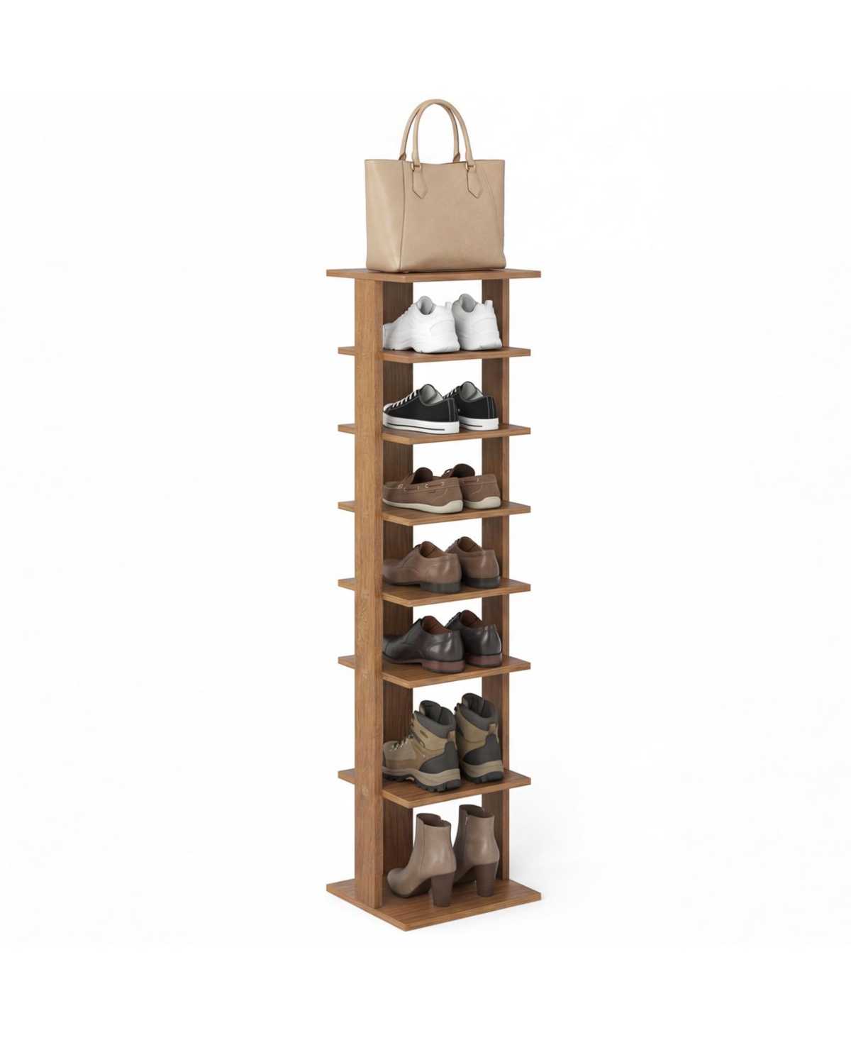 Click here for Sugift 7-Tiers Vertical Wooden Space Saving Shoe R... prices