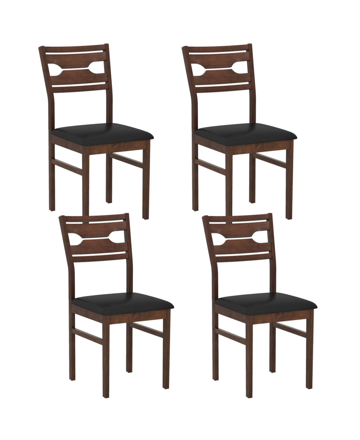 Click here for Sugift Wooden Dining Chair Set of 2 with Pu Leathe... prices