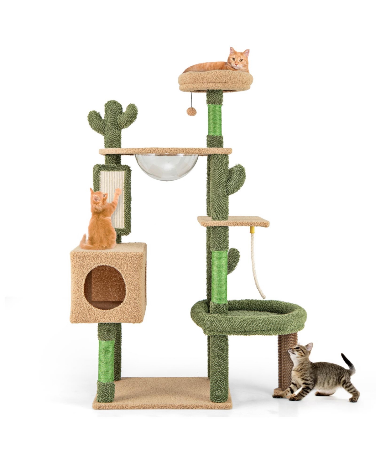 Click here for Cozito Cat Tree 59 inch Cactus with Capsule Condo... prices