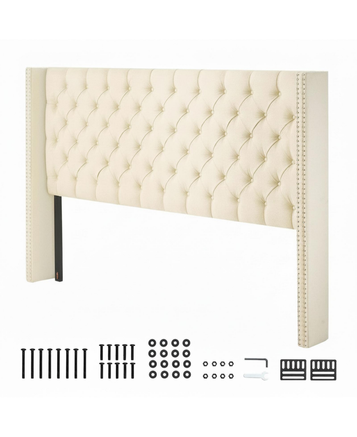 Click here for Gouun Diamond Tufted Upholstered Headboard with Ad... prices