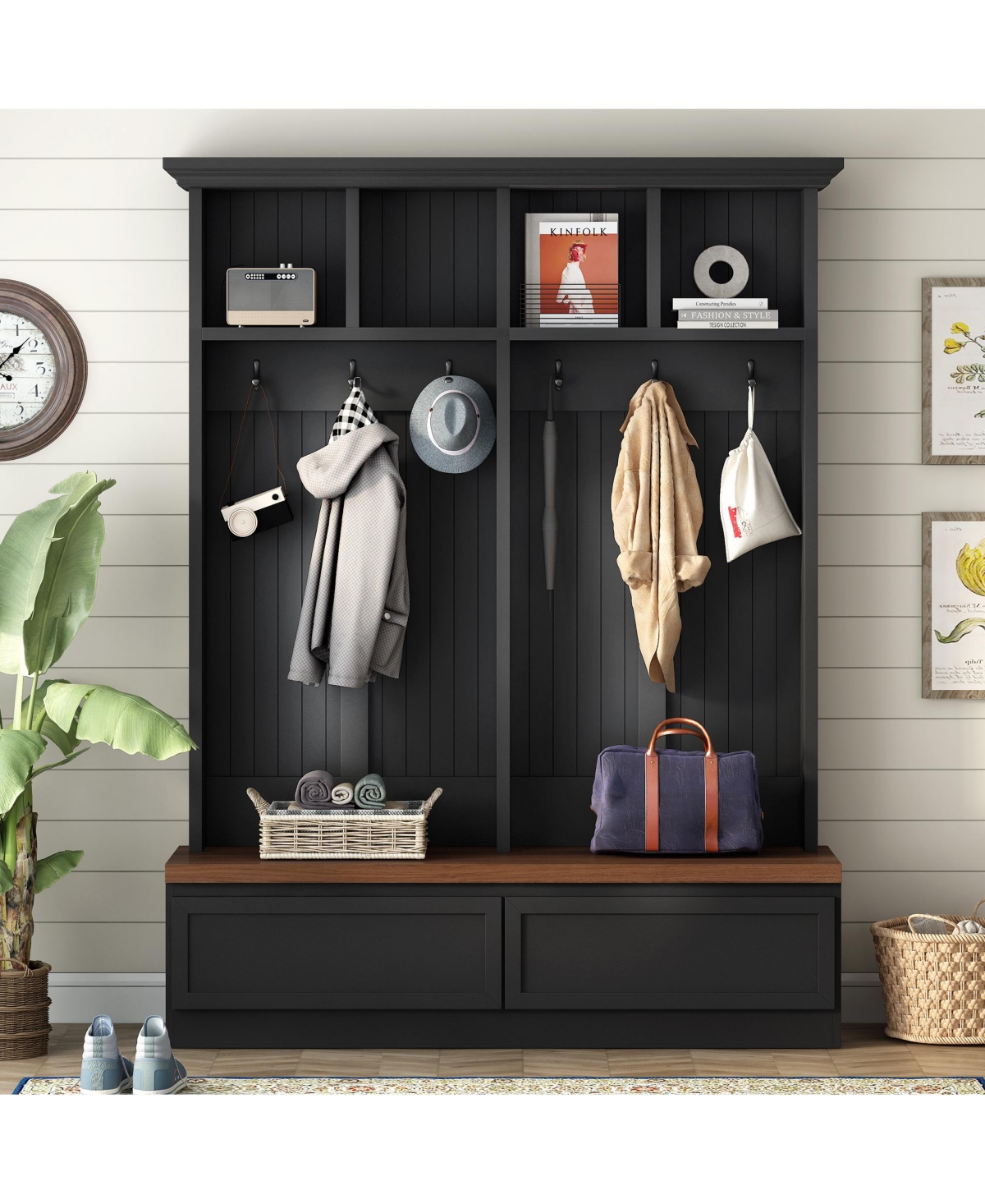 Click here for Rainsken Farmhouse Hall Tree  Versatile Coat Rack... prices