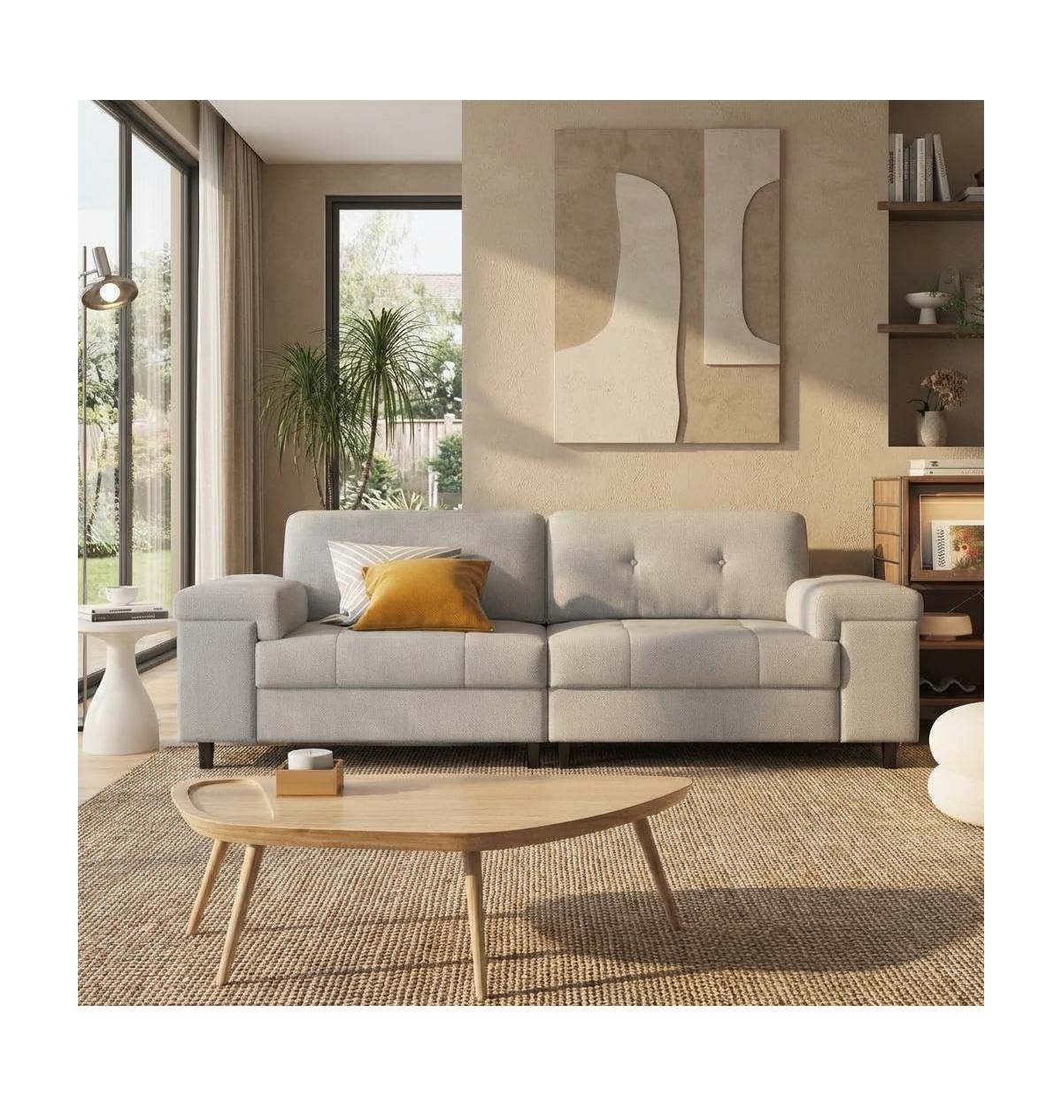Click here for gaomon 85 Inch Modern 3 Seater Sofa Couch with Adj... prices