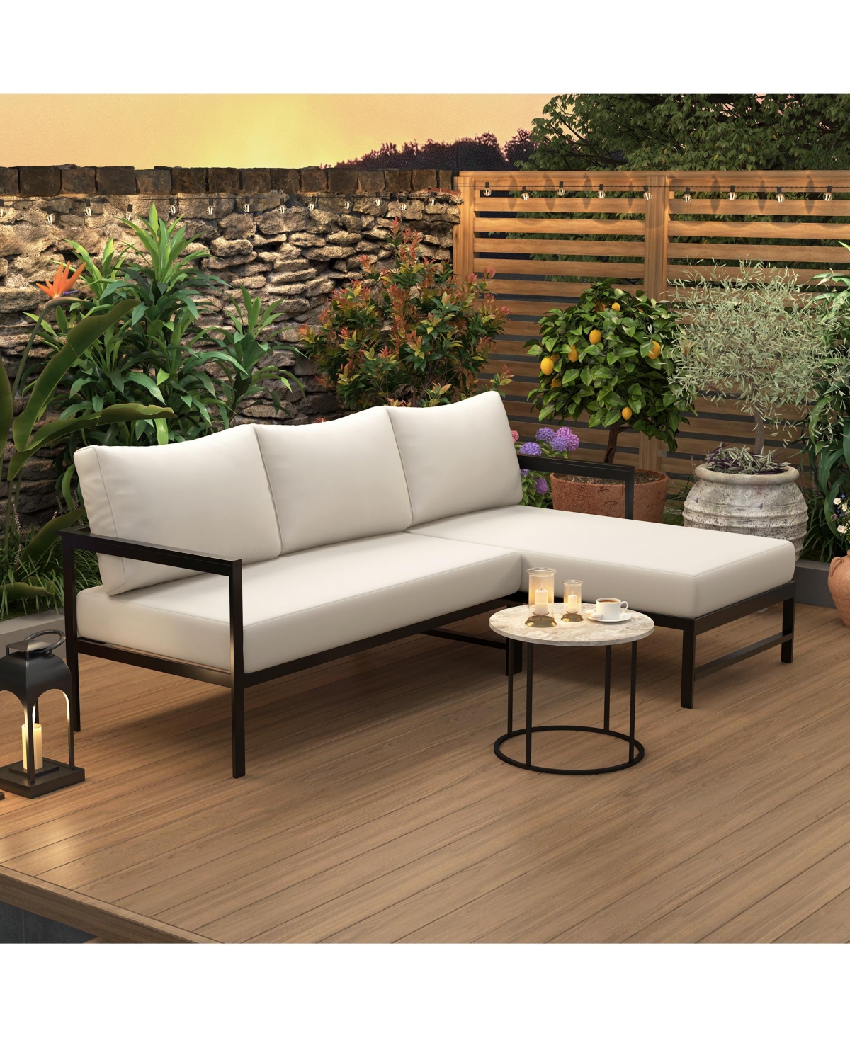 Click here for Rainsken Outdoor L-Shaped Sofa  All-Weather 3- Sea... prices