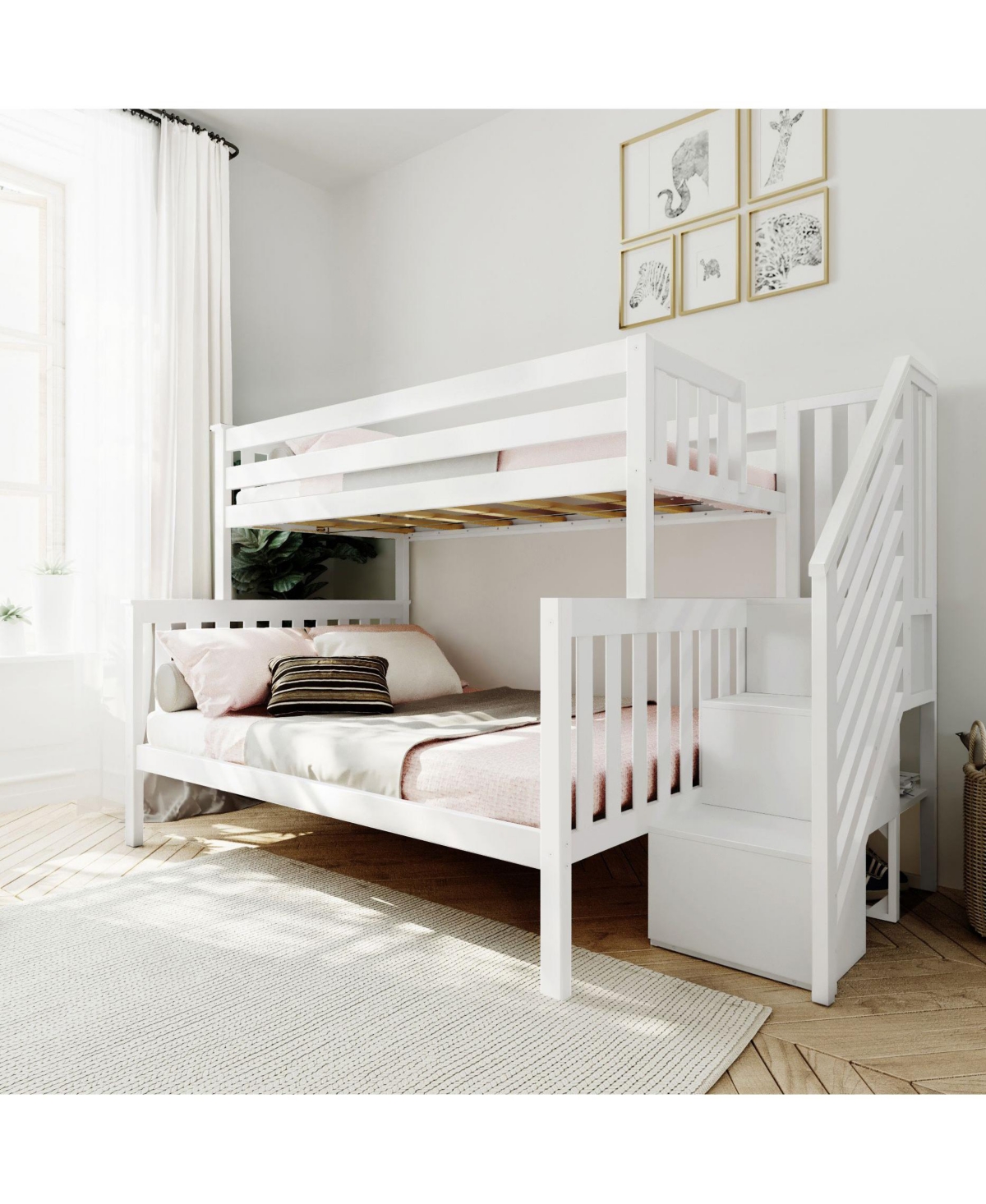 Click here for Max & Lily Solid Wood Twin over Full with Staircas... prices
