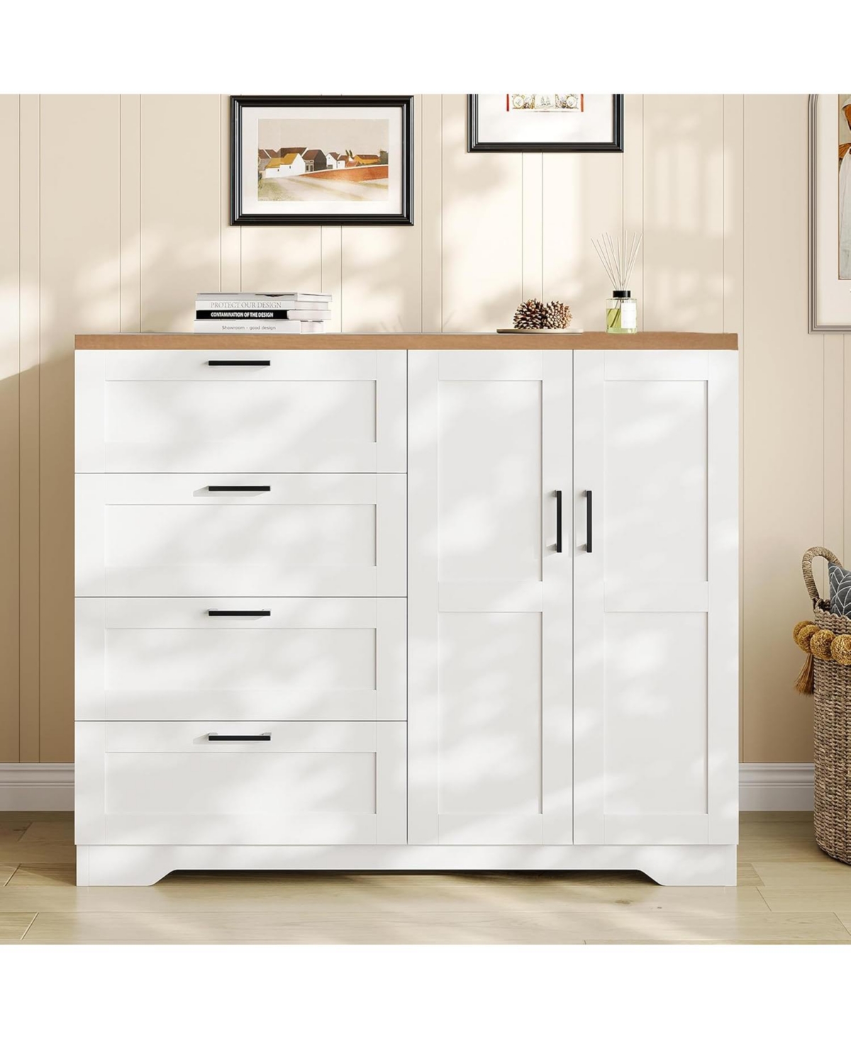 Click here for gaomon Multifunctional Wooden Dresser for Bedroom... prices