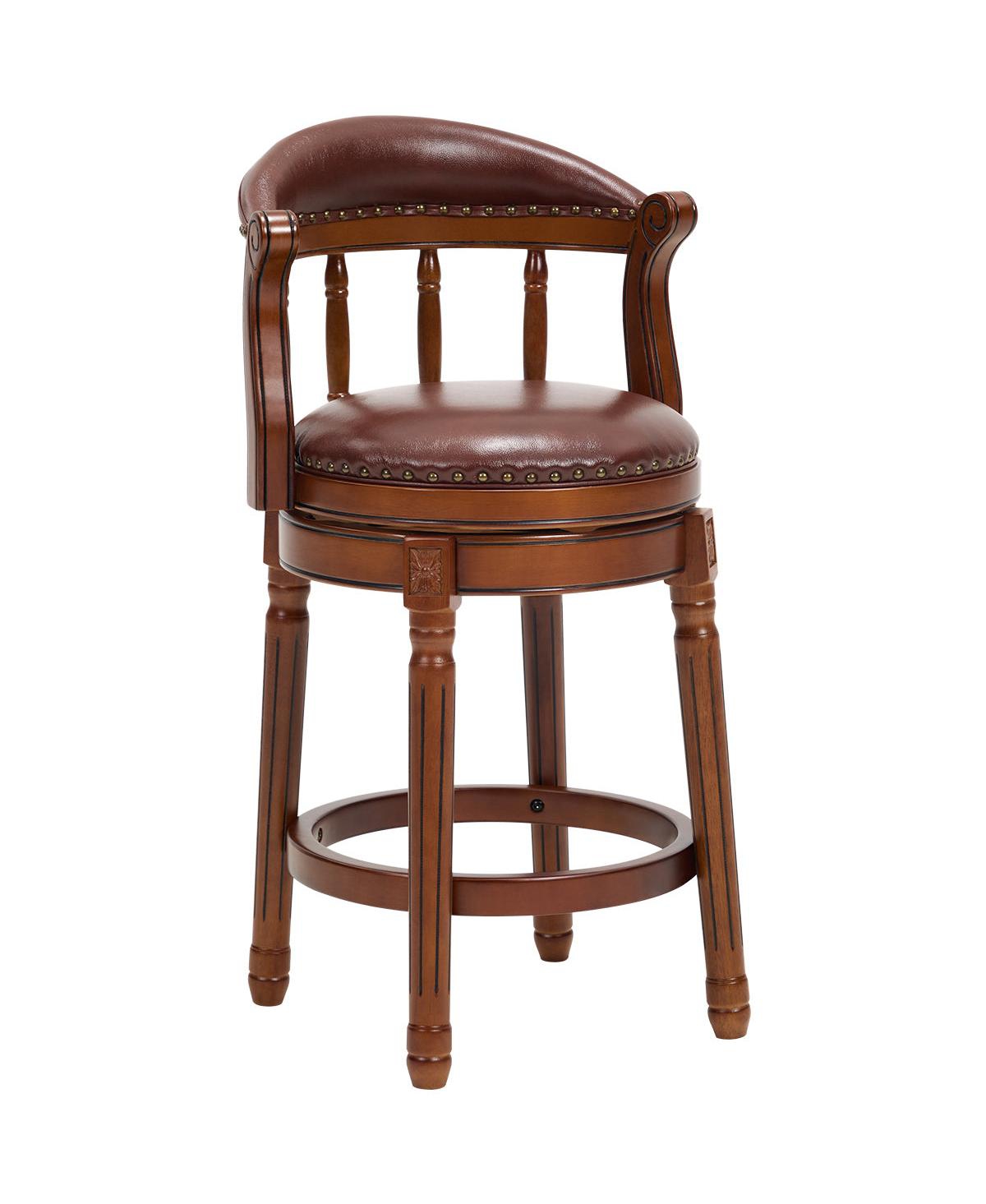 Click here for Clihome Cow Top Leather Wooden Bar Stools  360 Deg... prices