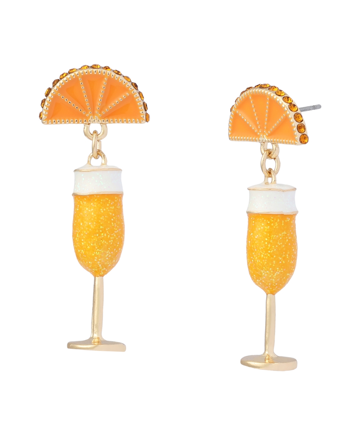 Click here for Betsey Johnson Faux Stone Girl Dinner Mimosa Drop... prices