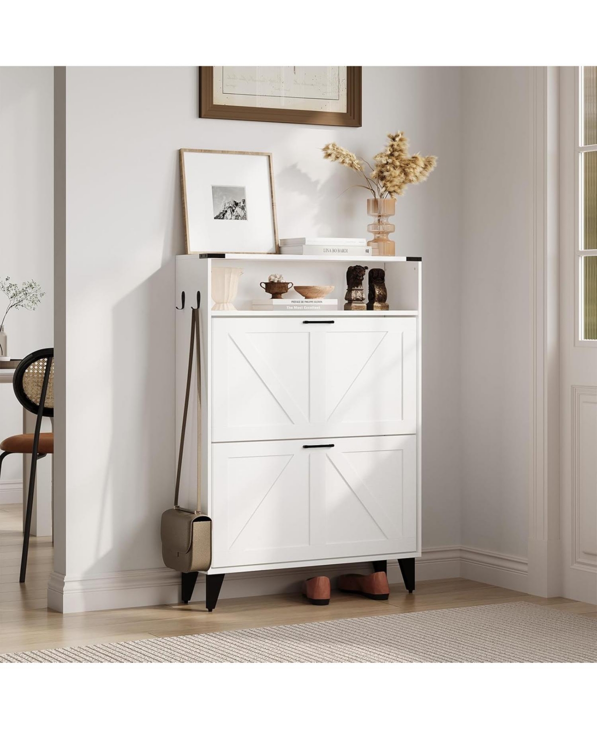 Click here for gaomon Shoe Cabinet with 2 Flip Drawers and Open S... prices