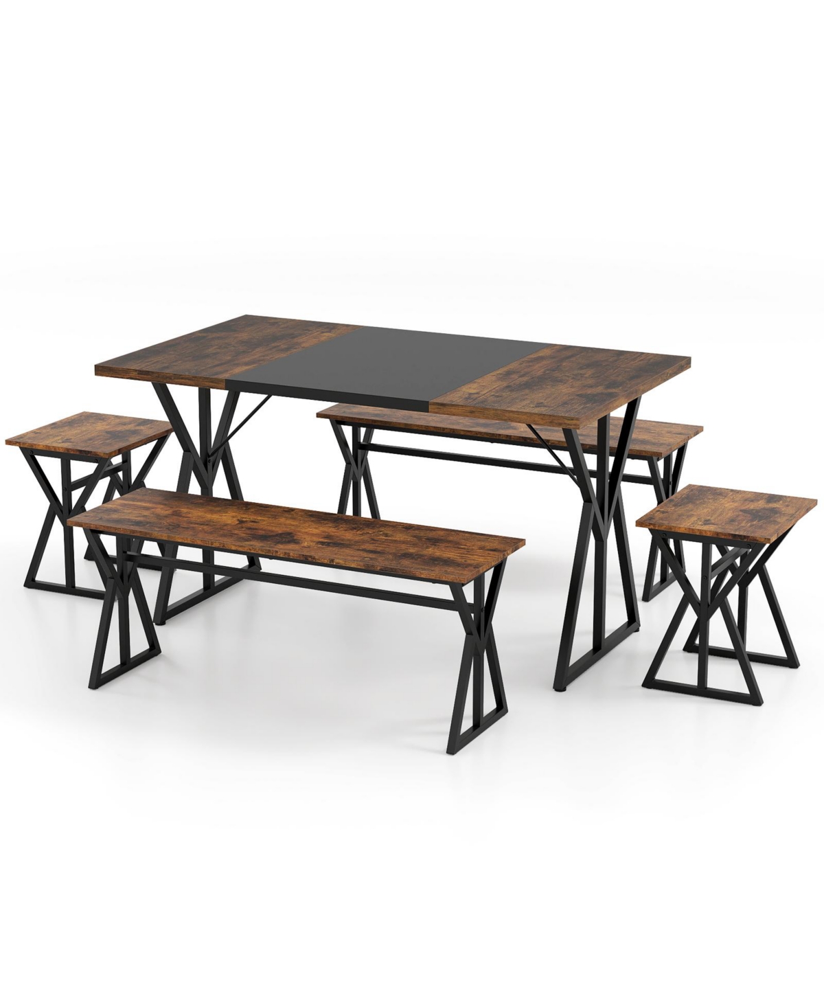 Click here for Sugift 5-Piece Industrial Dining Room Set Rectangu... prices