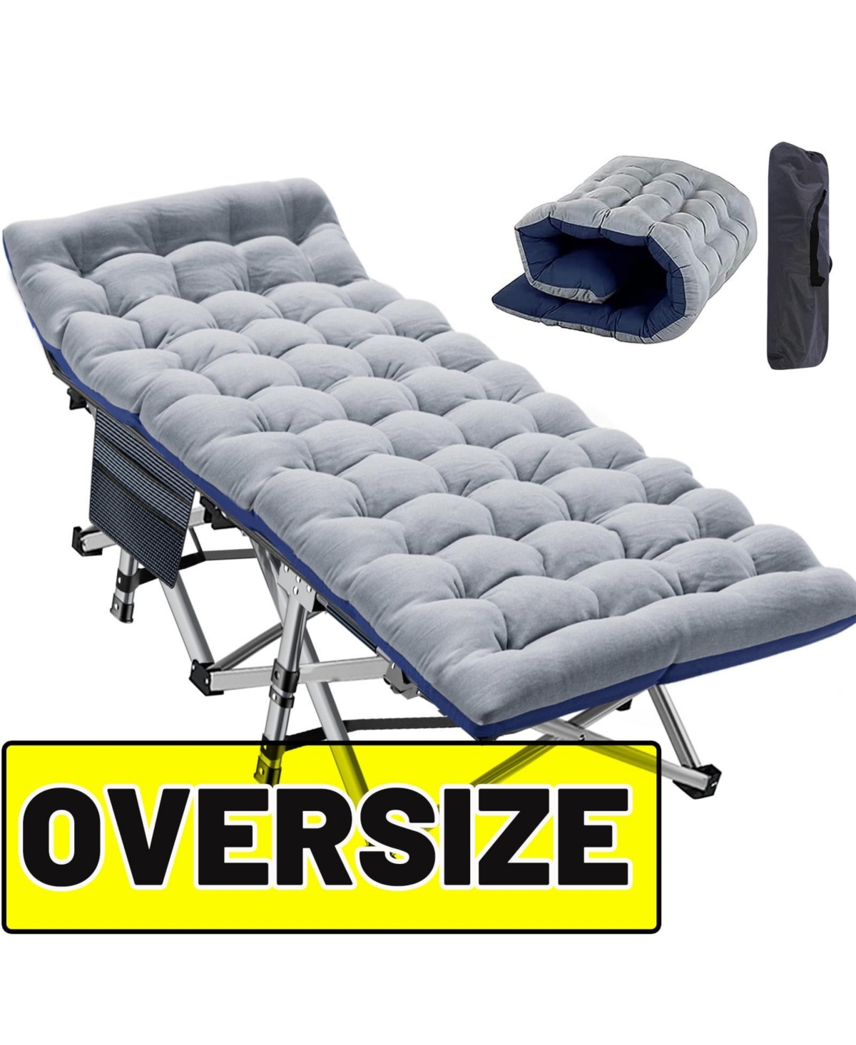 Click here for Aboron Xxl Folding Camping Cot with Mat: 78x32x18.... prices