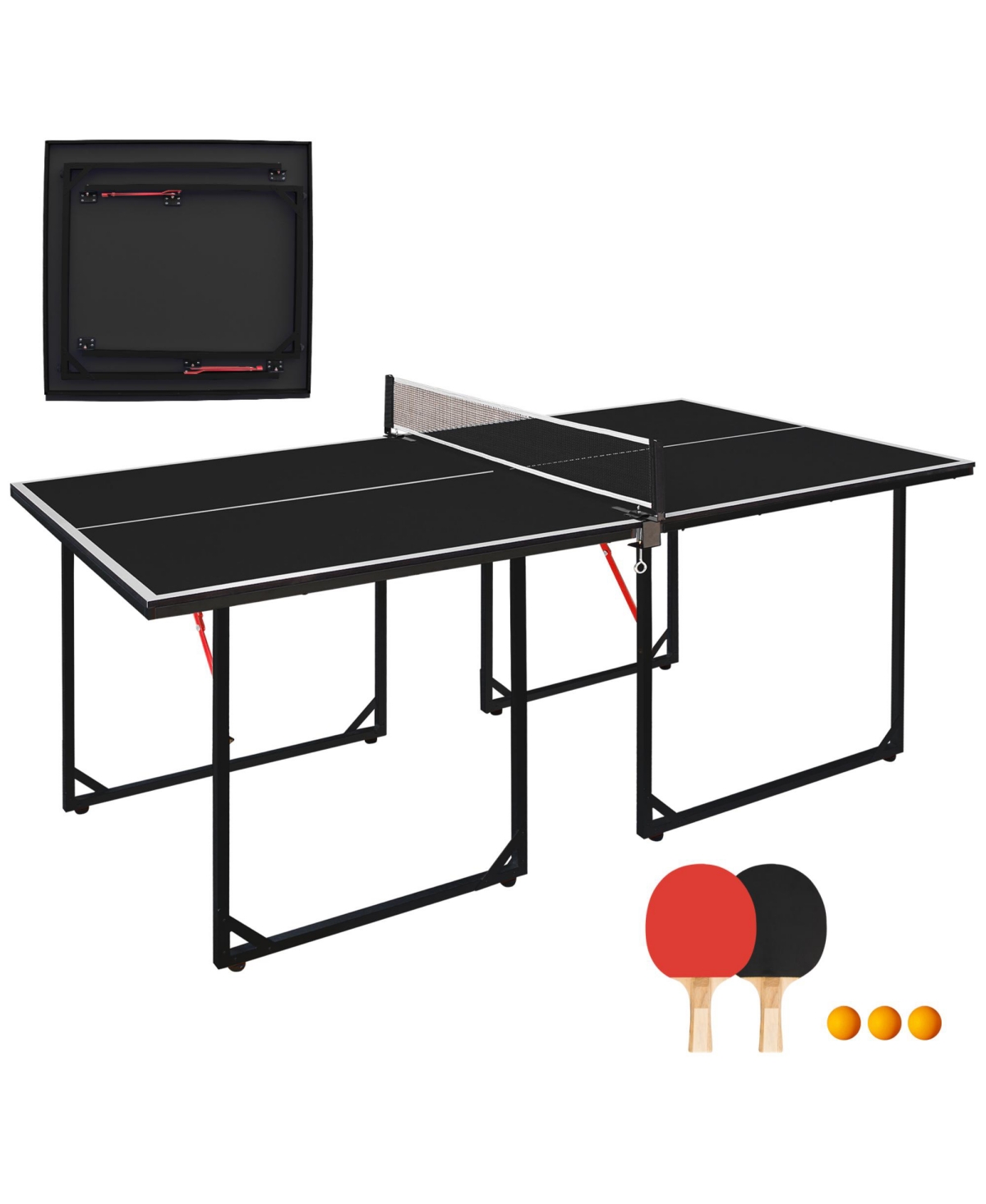 Click here for Rainsken 6FT Compact Foldable Ping Pong Table  All... prices