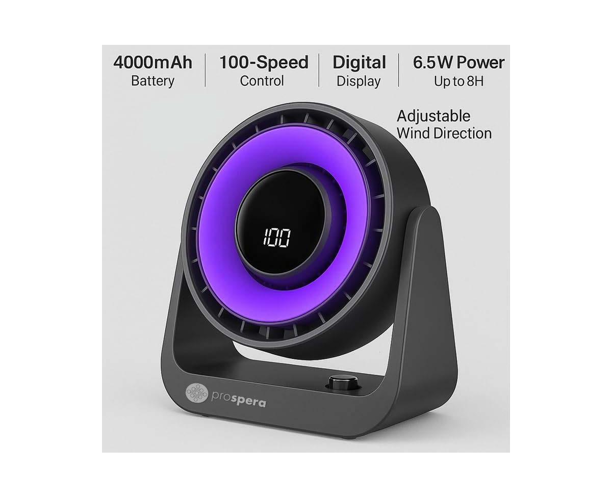 Click here for Prospera Turbo Yoga Fan - Black prices