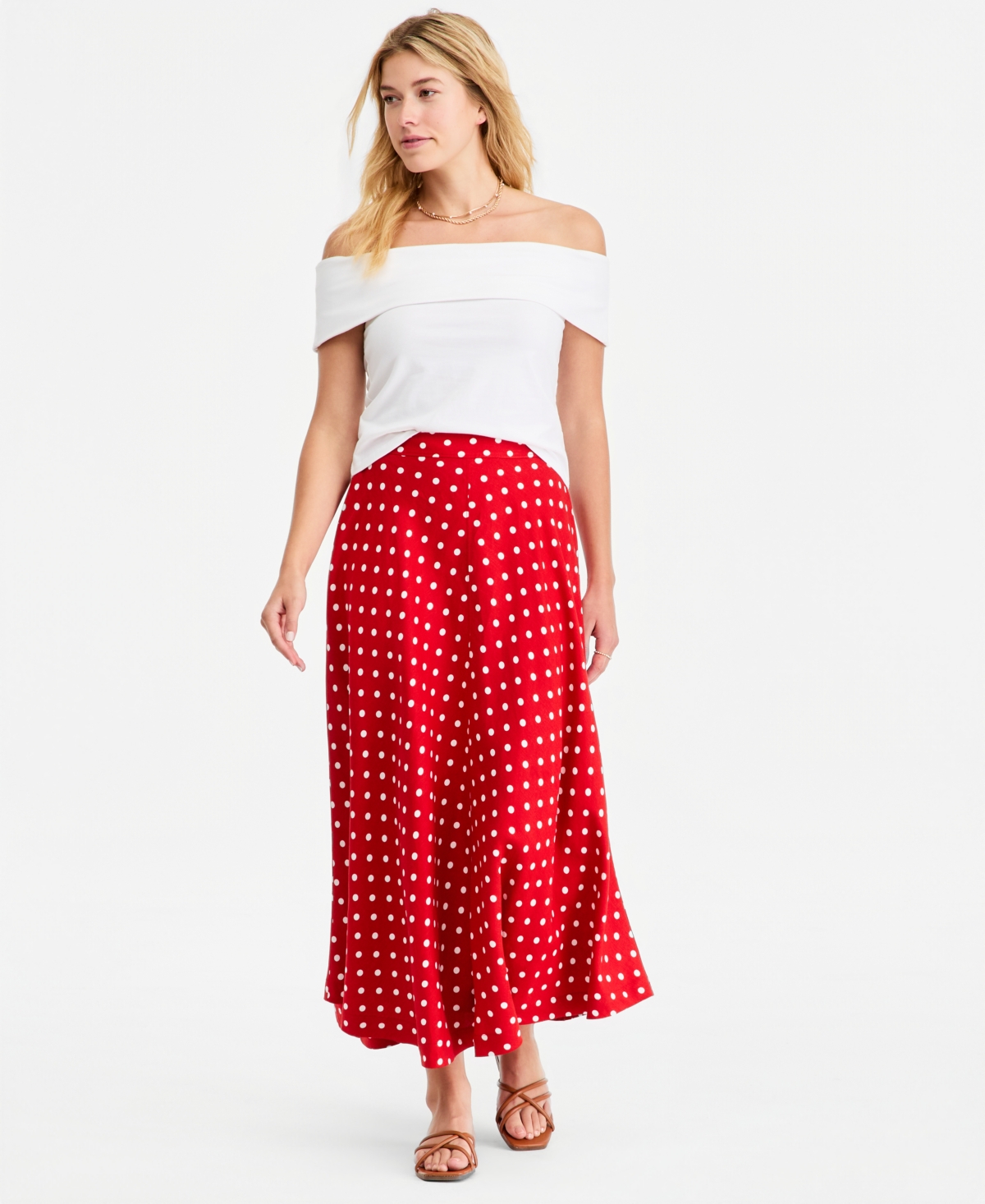 Click here for On 34th Womens Linen-Blend Midi Circle Skirt  Macy... prices