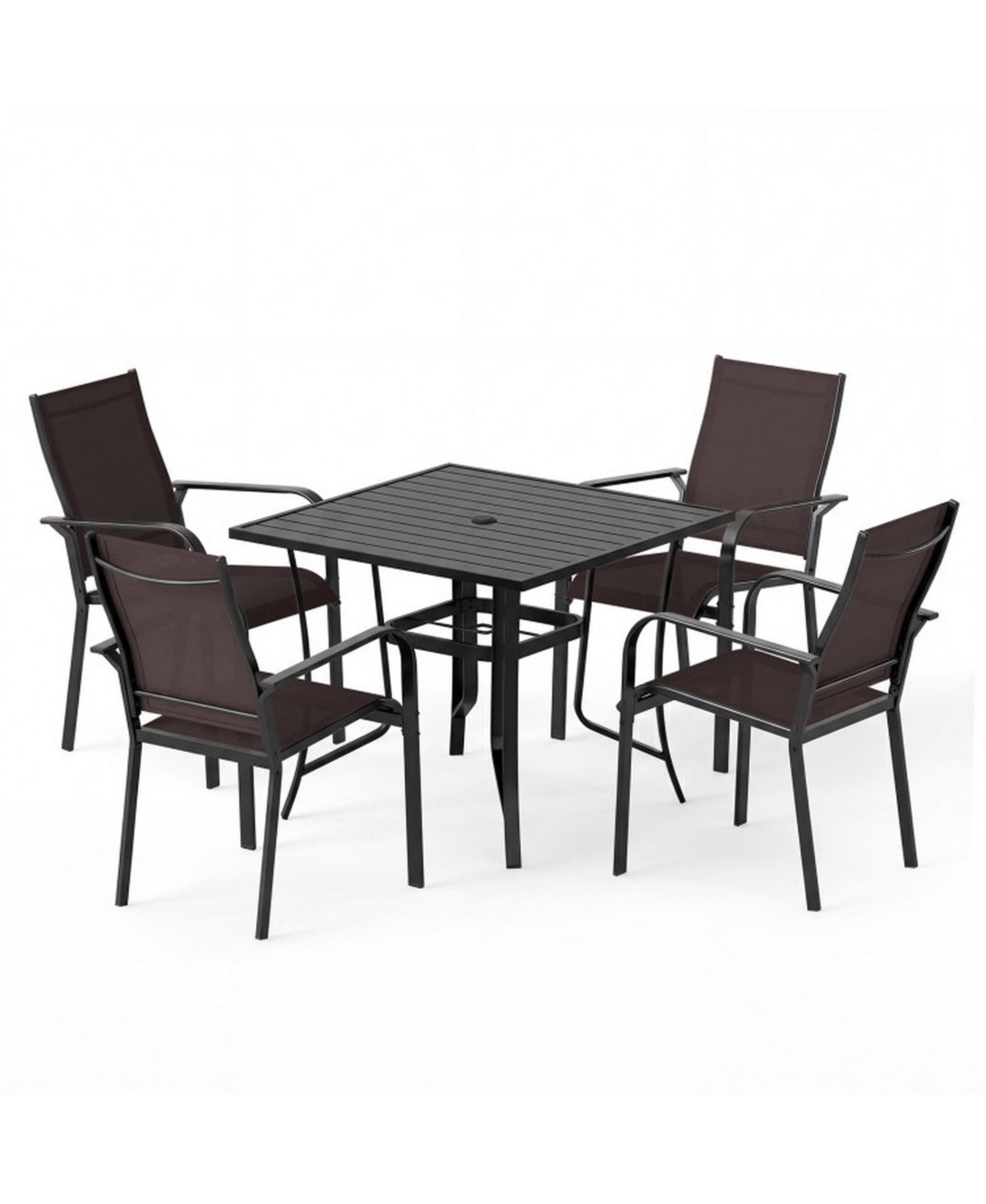 Click here for Gouun 5-Piece Stackable Mesh Patio Dining Set with... prices