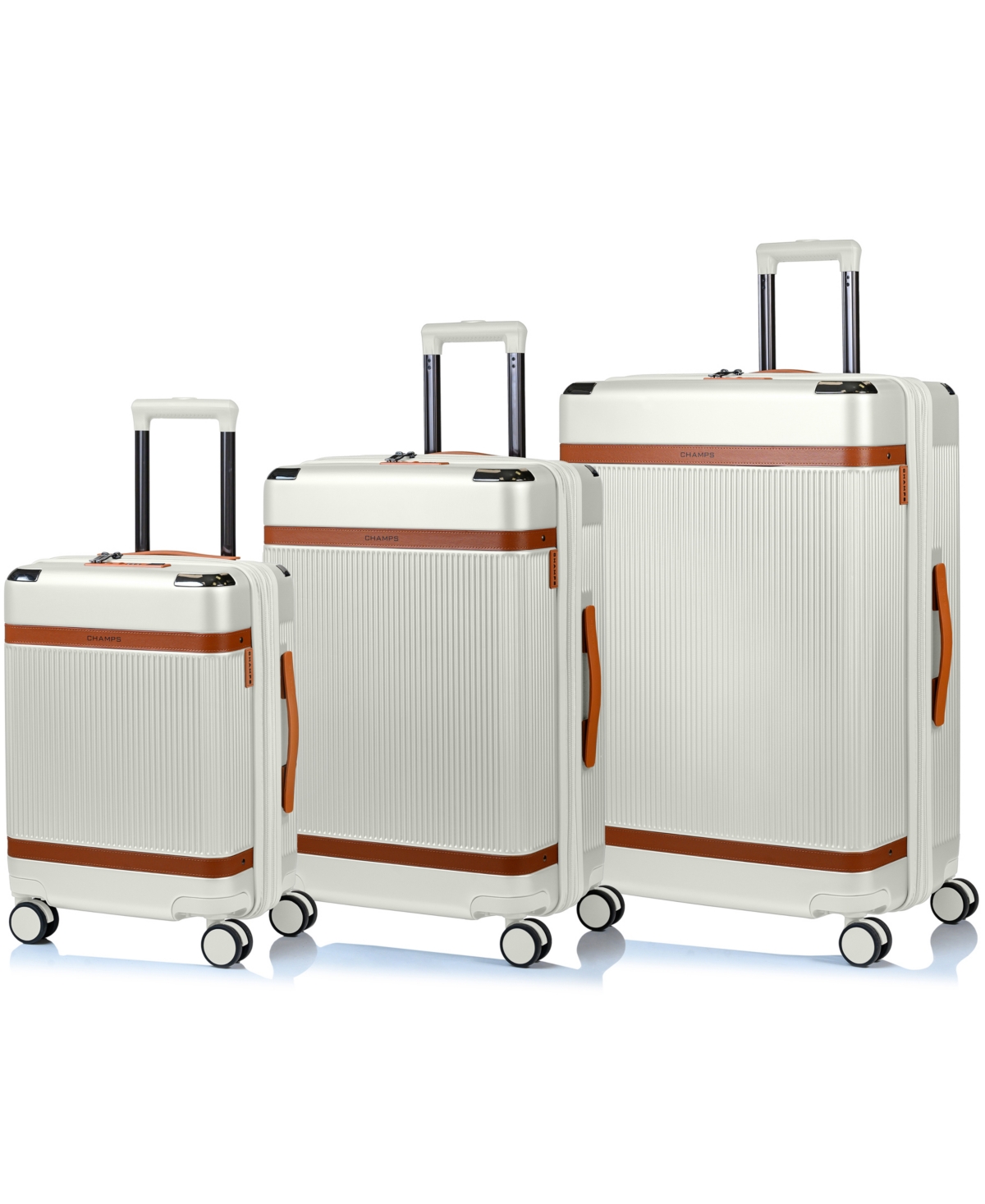 Click here for 3-Piece Vintage-Like Air Hardside Luggage Set - Iv... prices