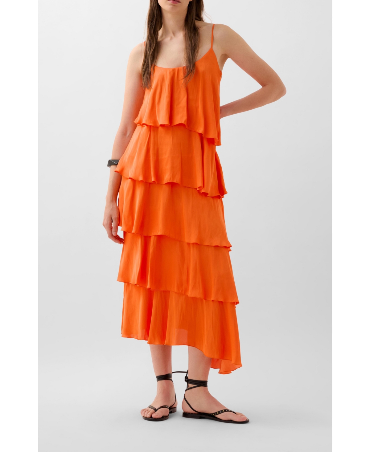 Click here for Scalpers Womens Slip Ruffle Dress - Orange prices