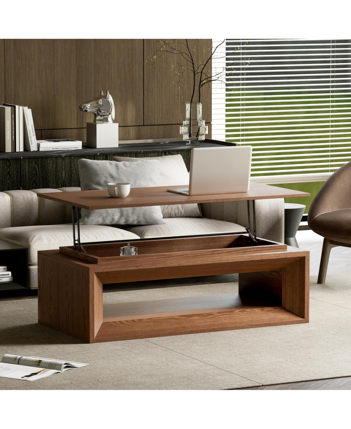 Click here for Rainsken 43.3 Adjustable Lift Top Coffee Table  Re... prices