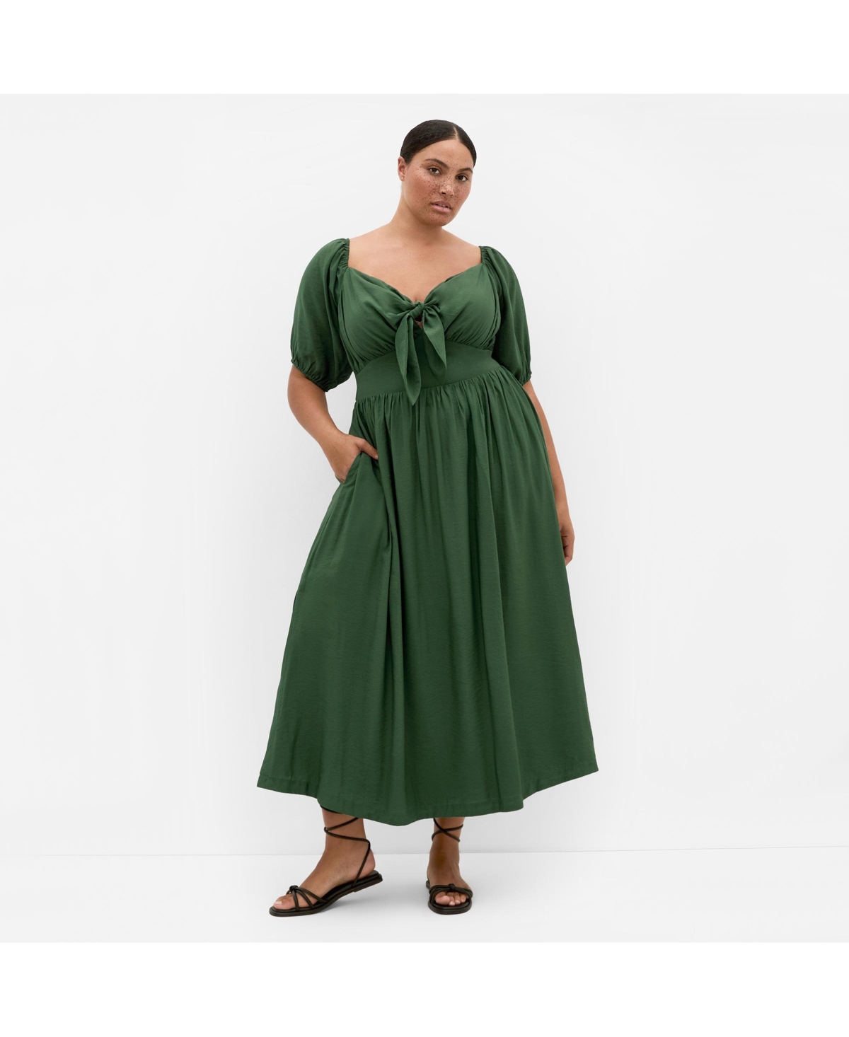 Click here for City Chic Womens Villa Roma Tie Front Dress - Jung... prices