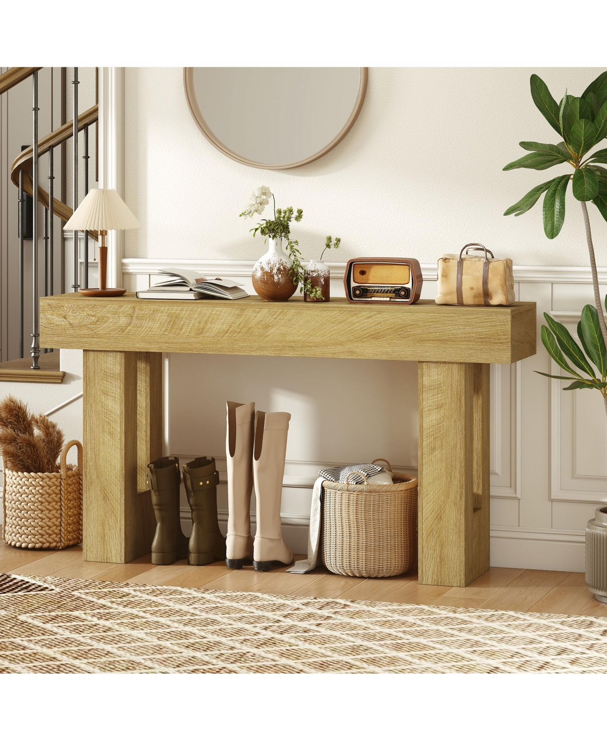 Click here for Homcom 42 Inch Console Table  Narrow Sofa Table Be... prices