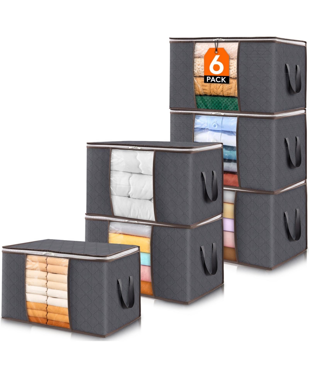 Click here for Gnuadz Clothes Storage Bins With Lids Foldable Bla... prices