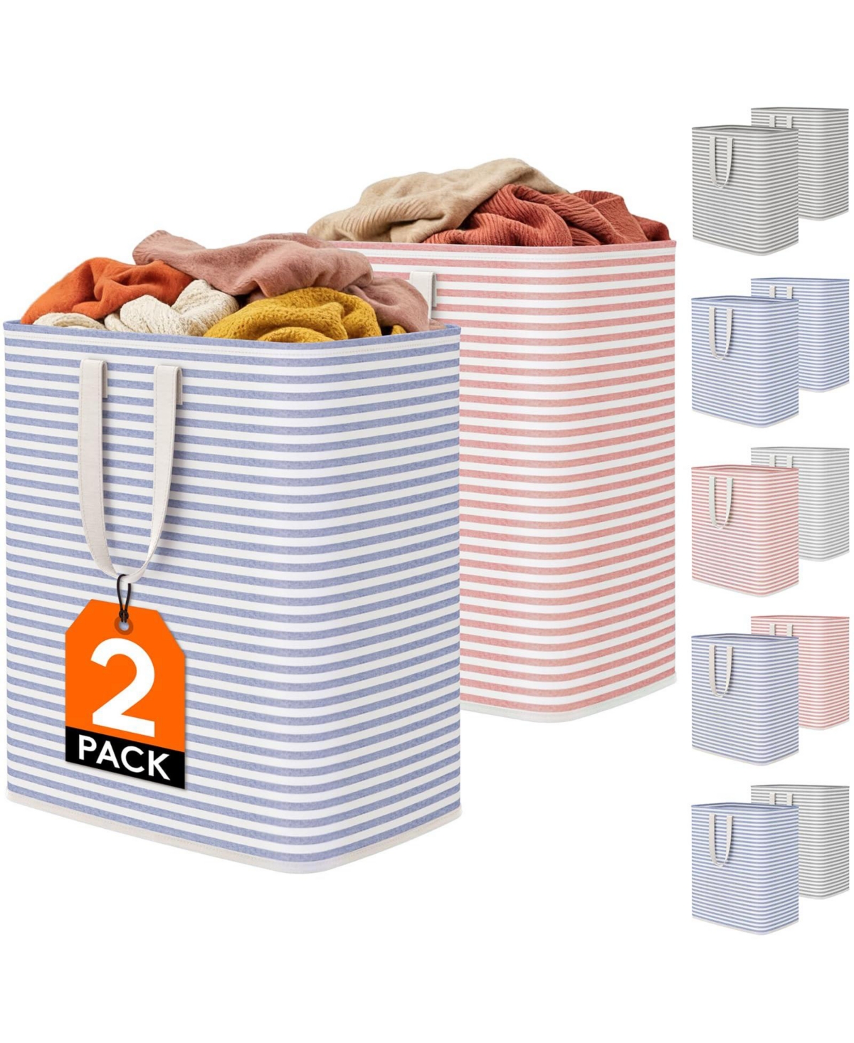 Click here for Gnuadz 2 Peice Laundry Basket Collapsible Hamper w... prices