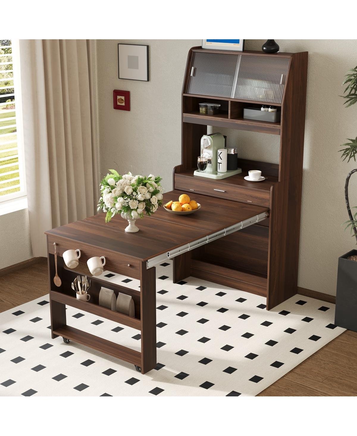 Click here for Streamdale Furniture Buffet Hutch with Foldable Di... prices
