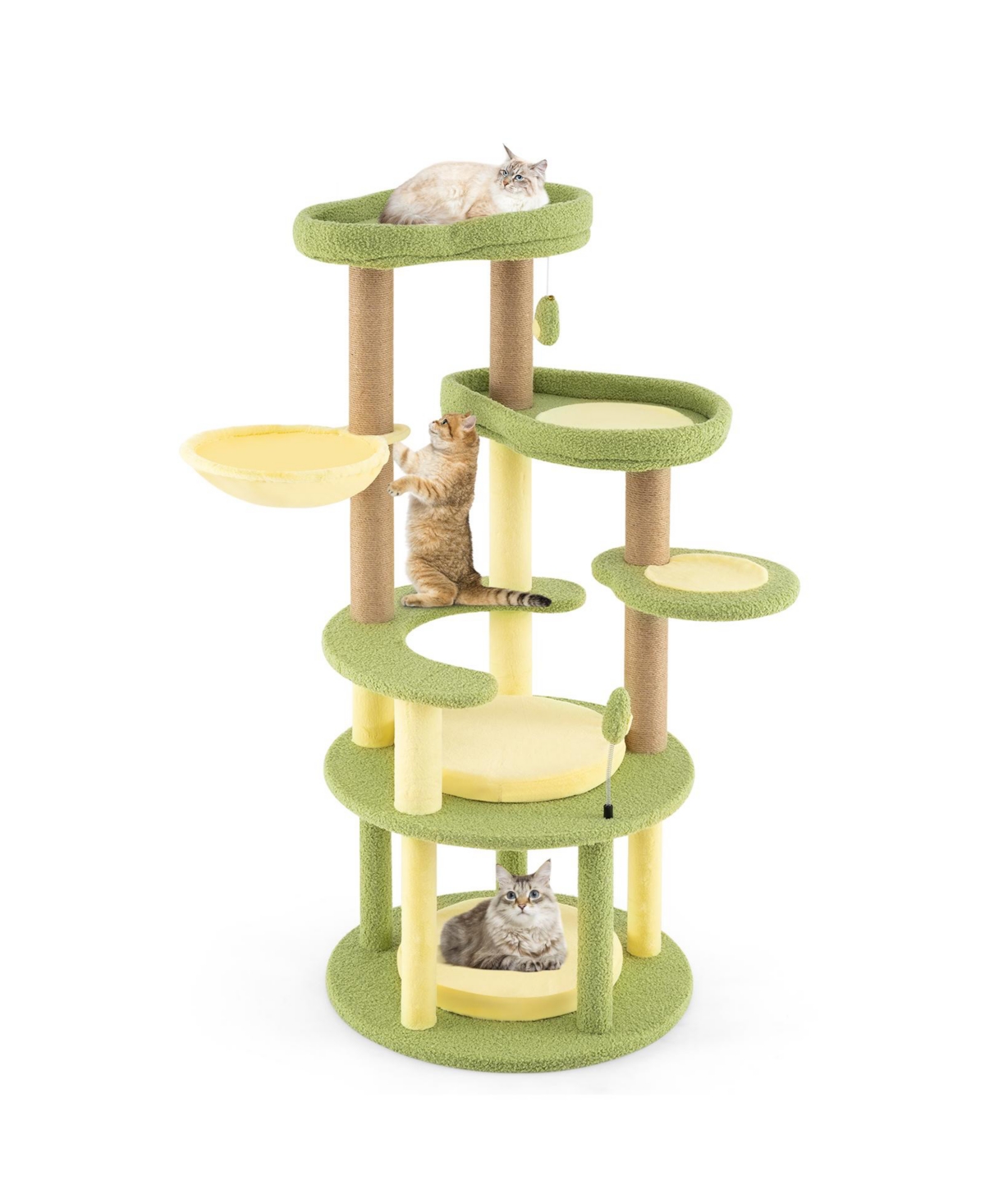 Click here for Cozito Cat Tower Avocado Theme with Wide Perch and... prices