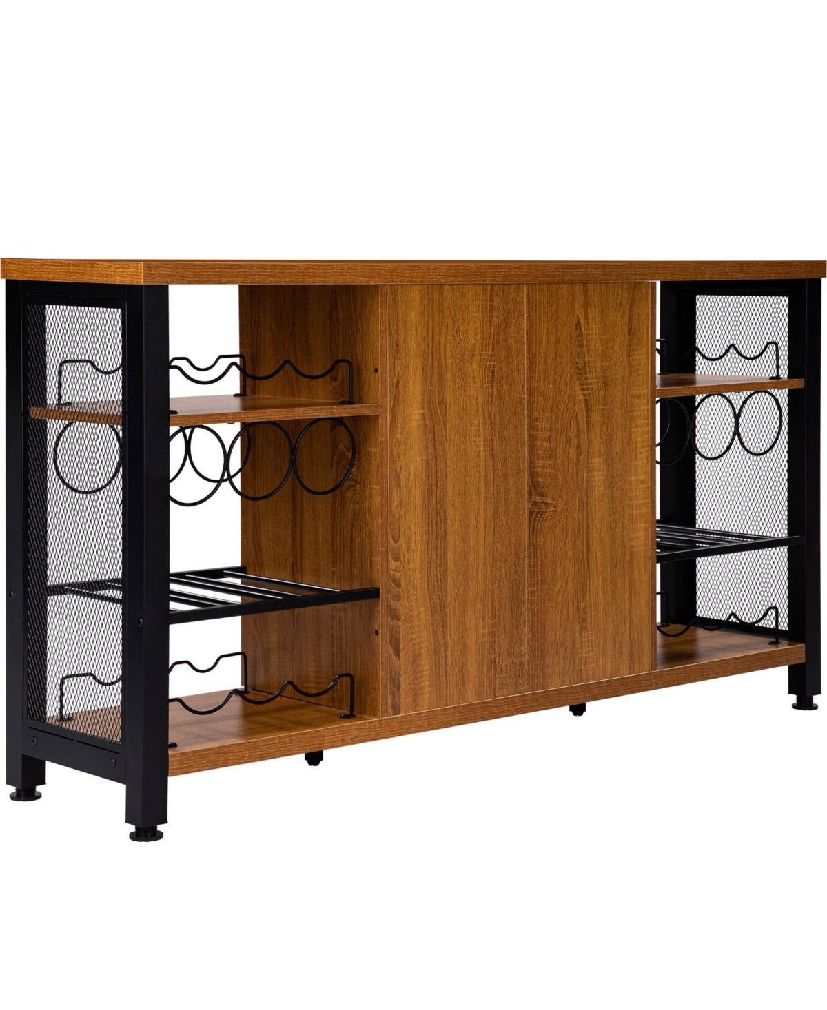 Click here for Gouun Industrial Bar Cabinet with Wine Racks and G... prices