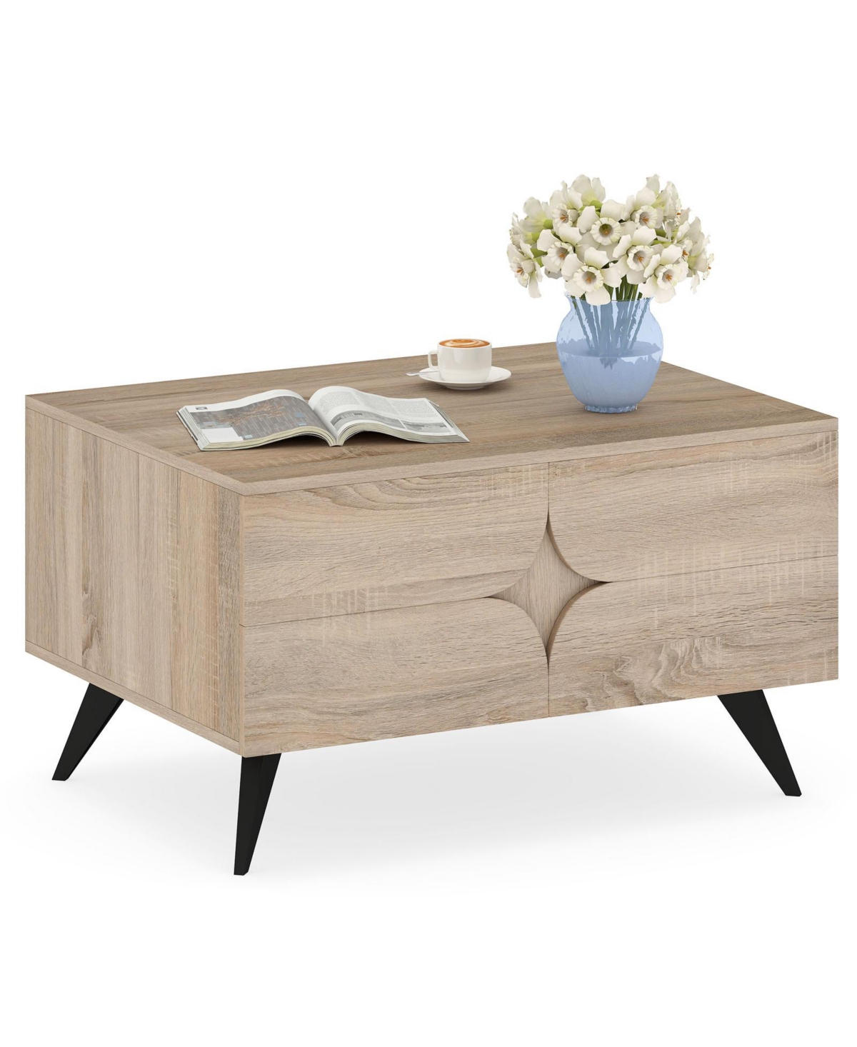 Click here for Sugift Farmhouse Accent Modern Coffee Table with S... prices