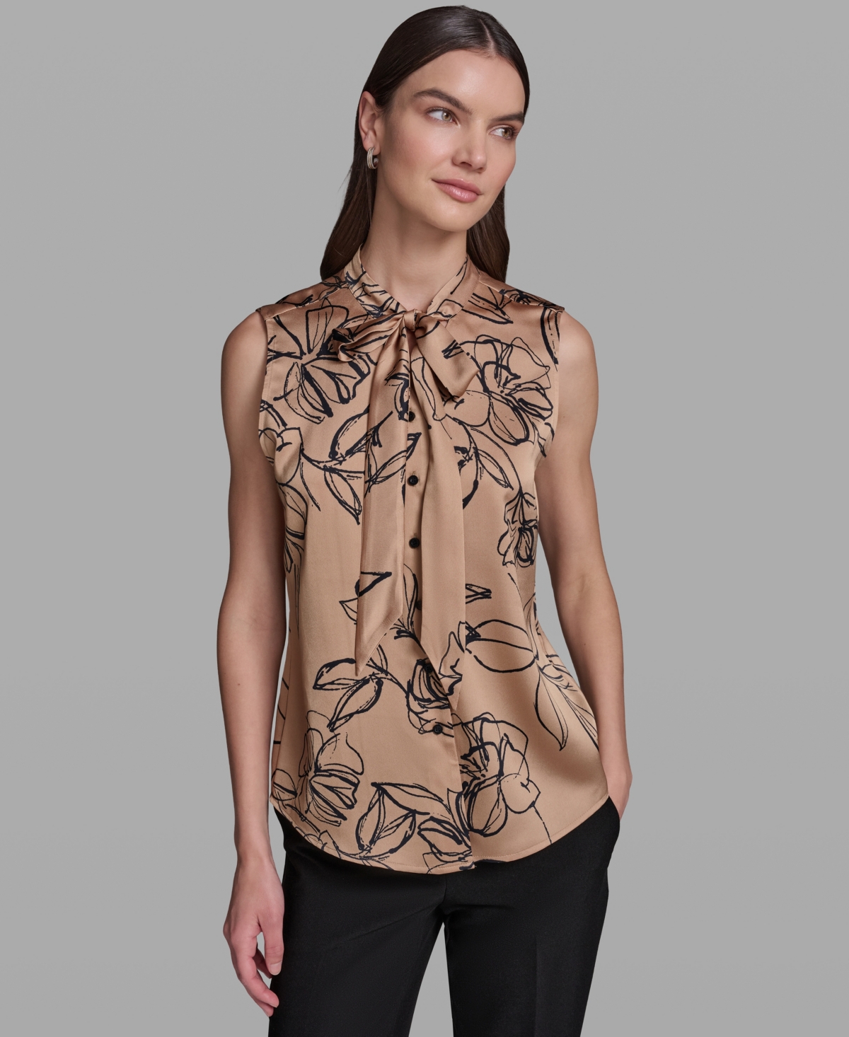 Click here for Karl Lagerfeld Paris Womens V-Neck Top - Cartouche... prices