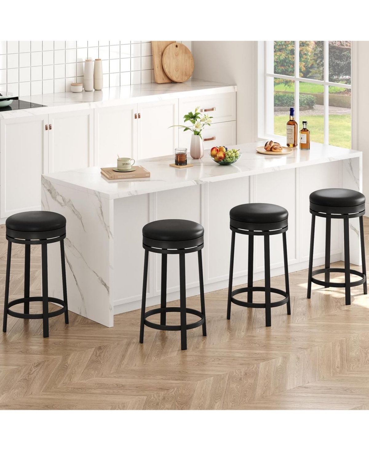 Click here for gaomon Dining Chair Swivel Bar Stool   Counter Hei... prices