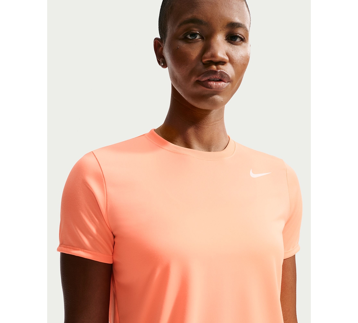 Click here for Nike Womens Dri-fit T-Shirt - Orange Pulse/white prices