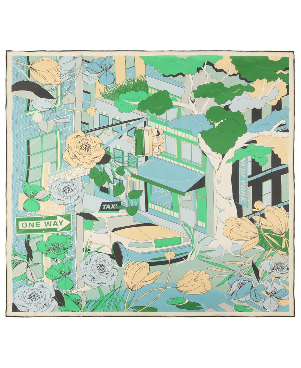 Click here for kate spade new york Overgrown City Silk Square Sca... prices