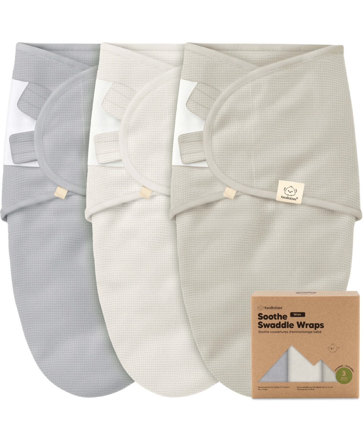 Click here for KeaBabies 3pk Soothe Wren Swaddle Sleep Sacks  New... prices