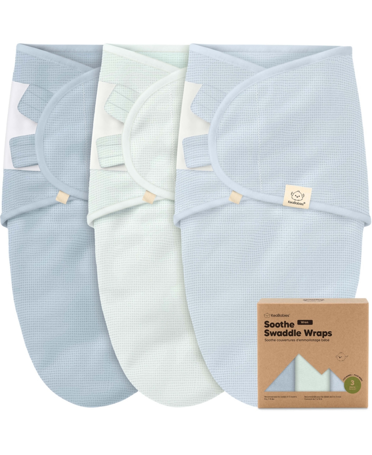 Click here for KeaBabies 3pk Soothe Wren Swaddle Sleep Sacks  New... prices