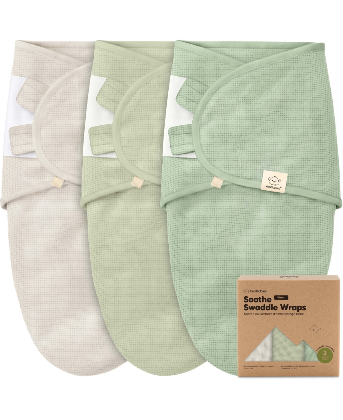 Click here for KeaBabies 3pk Soothe Wren Swaddle Sleep Sacks  New... prices