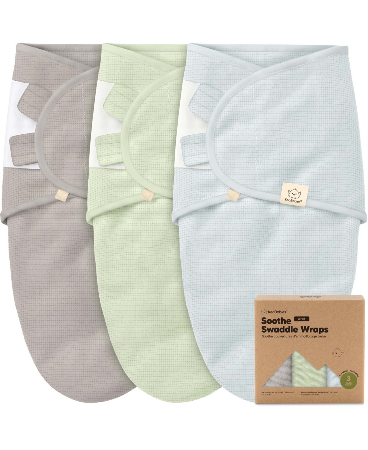 Click here for KeaBabies 3pk Soothe Wren Swaddle Sleep Sacks  New... prices